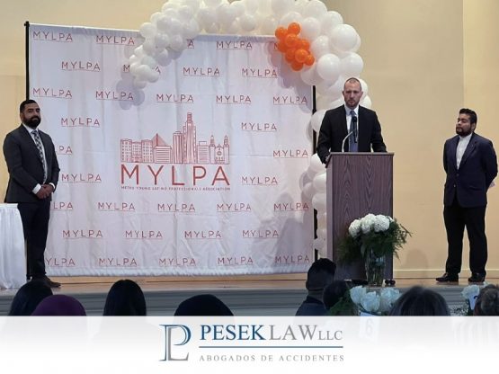 Ross Pesek is awarded the Latino Ally of the Year recognition by MYLPA